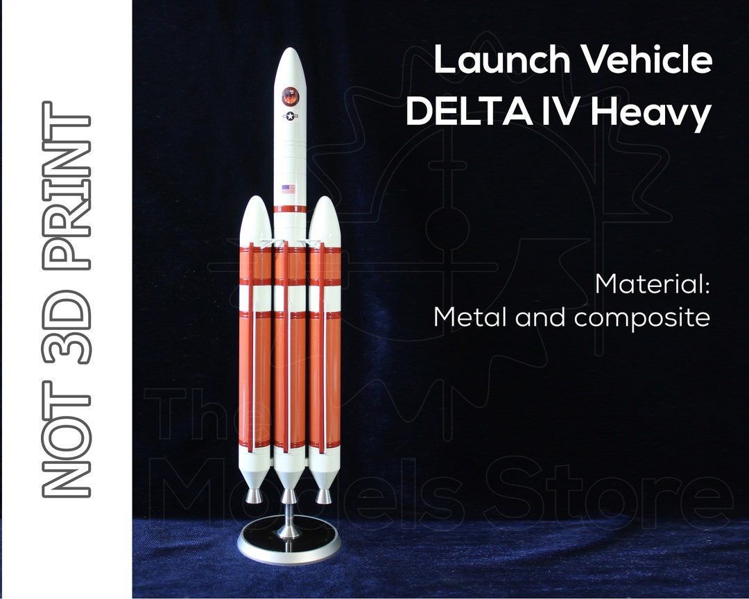 1:72 Scale Model of USA ULA Delta 4 Heavy | Spacecraft Launch Vehicle ...