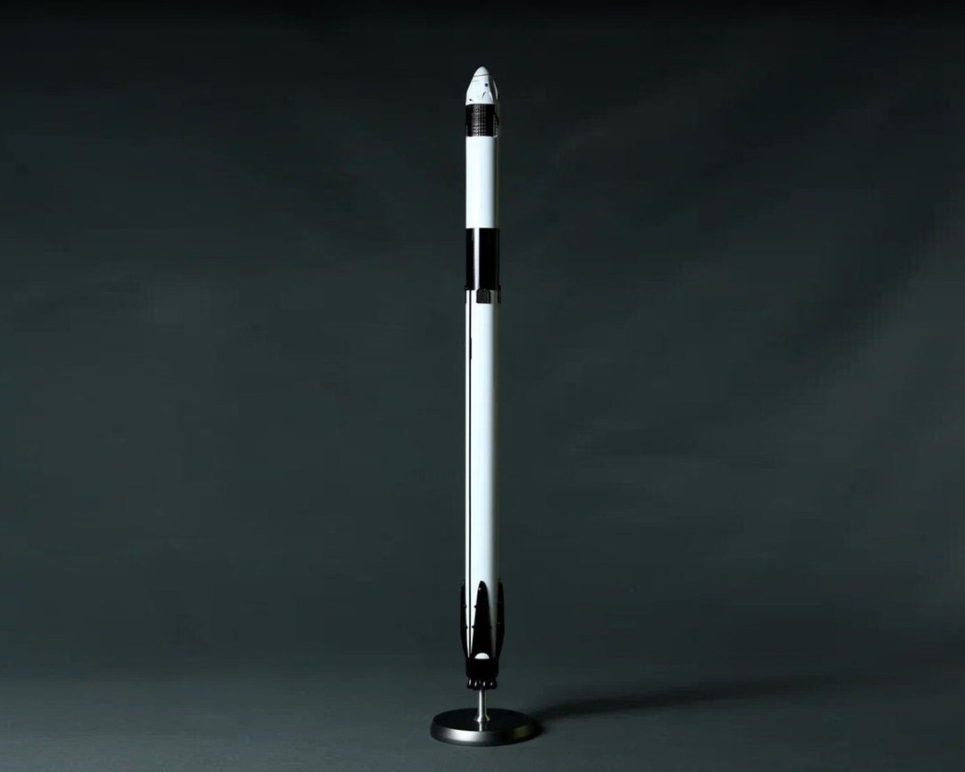 Spacex Falcon Crew Dragon Rocket Spacecraft Launch Vehicle Scale Model ...