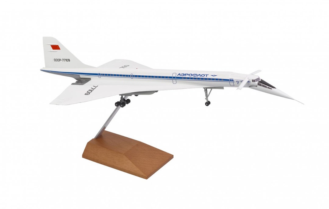 USSR Soviet Supersonic Tu-144 Aircraft on a Scale of 1:144 Handmade ...