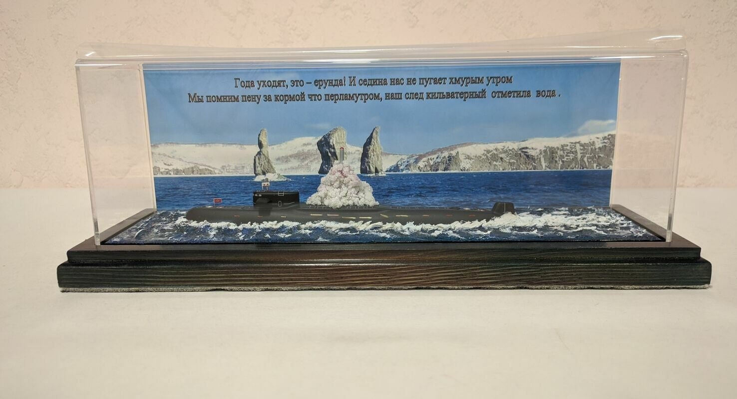 Premium Handmade Stand Model Diorama of Russian USSR Submarine Project ...