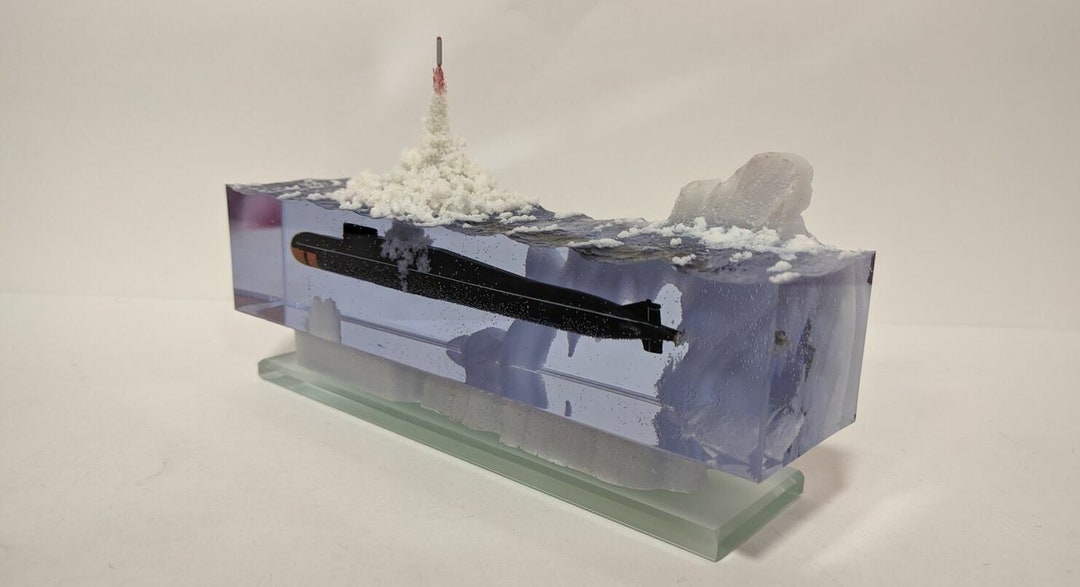 Diorama of Submarine 667BDRM Dolphin Class NATO Codification Delta IV ...