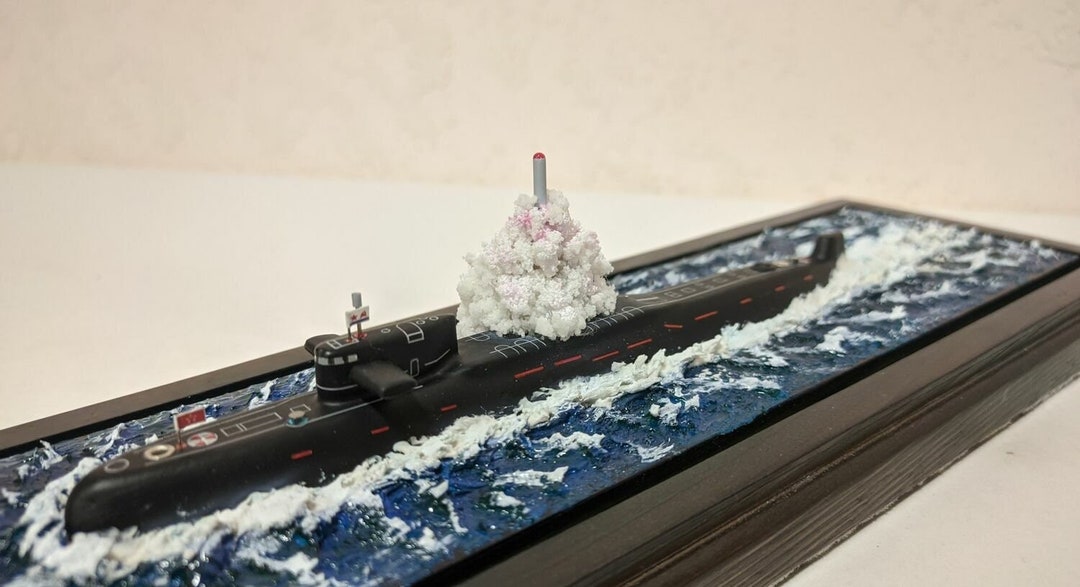 Premium Handmade Stand Model Diorama of Russian USSR Submarine Project ...