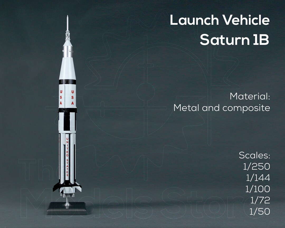 Handcrafted Custom Legendary NASA Saturn 1B Spacecraft Launch Vehicle ...