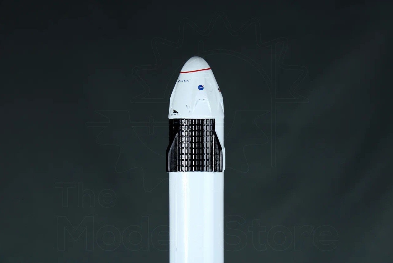 Spacex Falcon Crew Dragon Rocket Spacecraft Launch Vehicle Scale Model ...