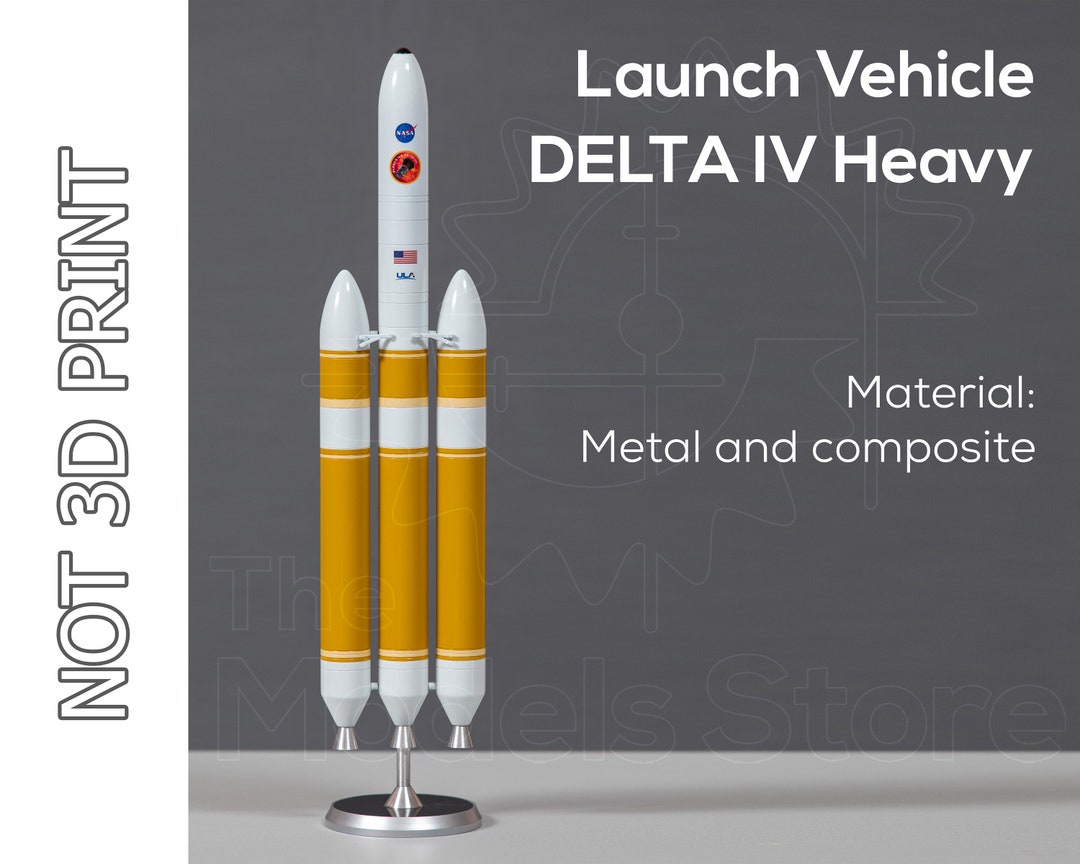 1:100 Scale Model of USA ULA Delta 4 Heavy | Spacecraft Launch Vehicle ...
