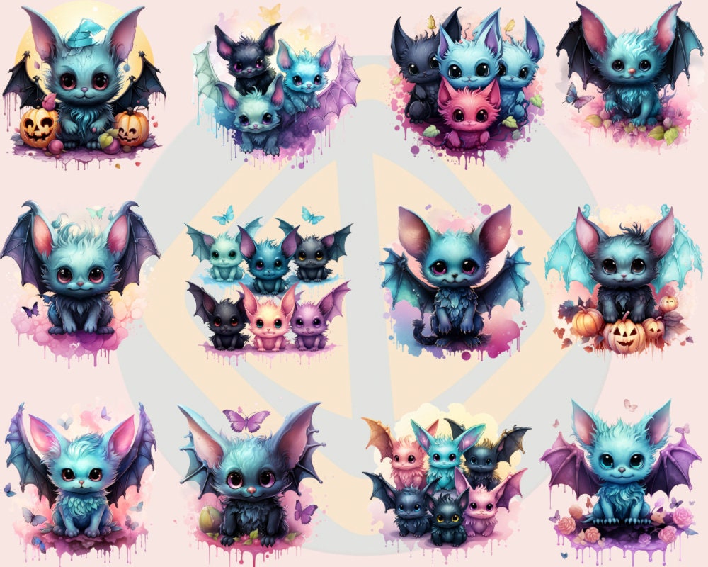 Cute Halloween Clip Art Pack Spooky Clipart Halloween - Etsy