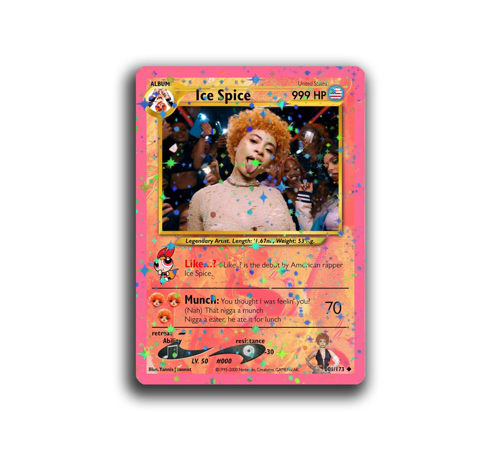 Ice Spice Special Holographic Trading Card Collective - Etsy