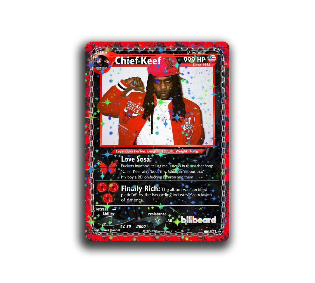 Chief Keef Special Holographic Trading Card Collective - Etsy