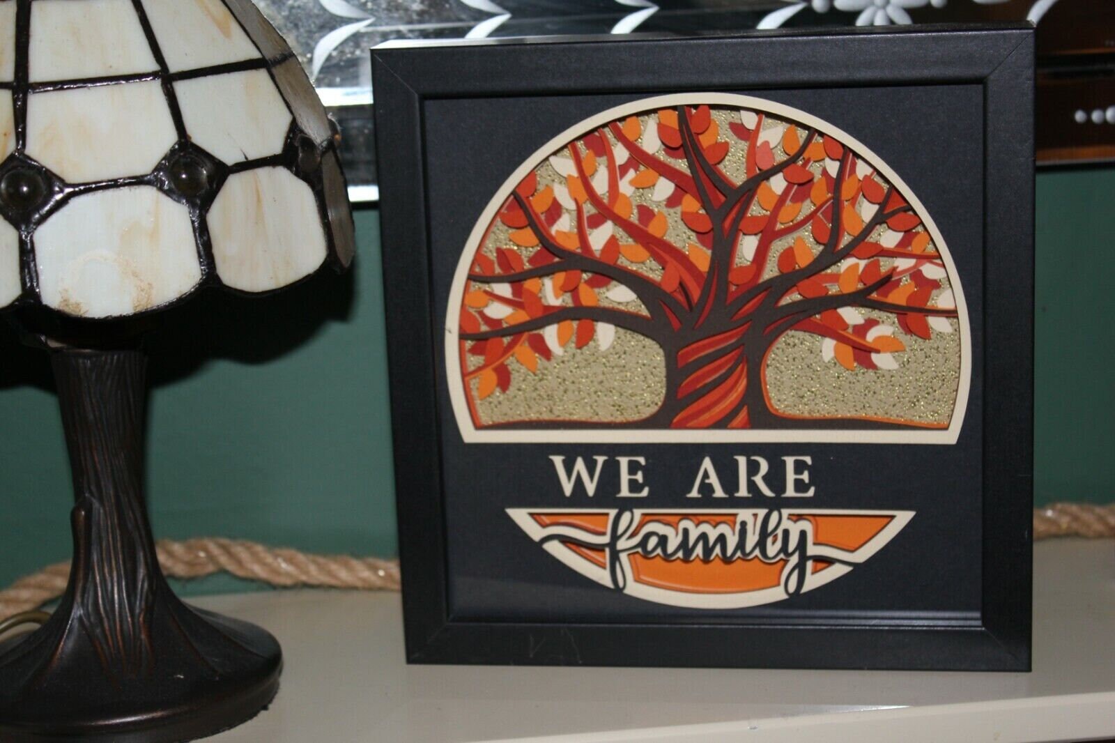 Personalised Family Tree 3D Layered Art Framed Shadow Box Handmade ...