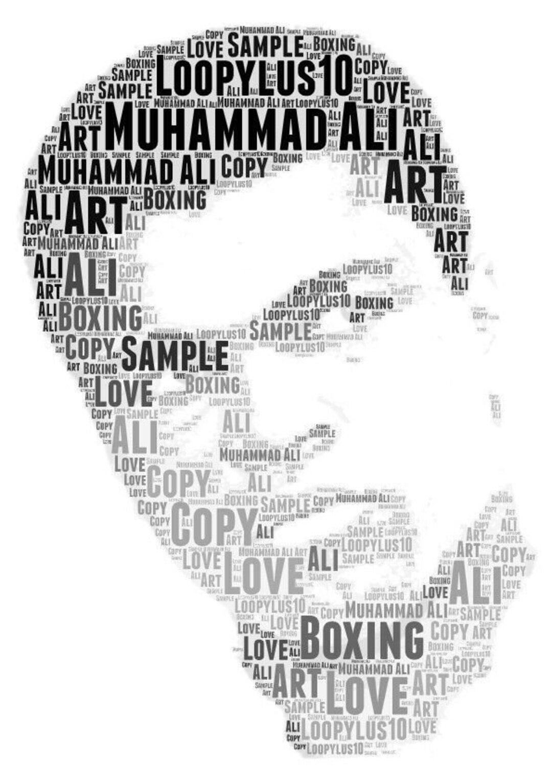 Personalised Muhammad Ali Boxing Word Art Print A4 Gift - Etsy
