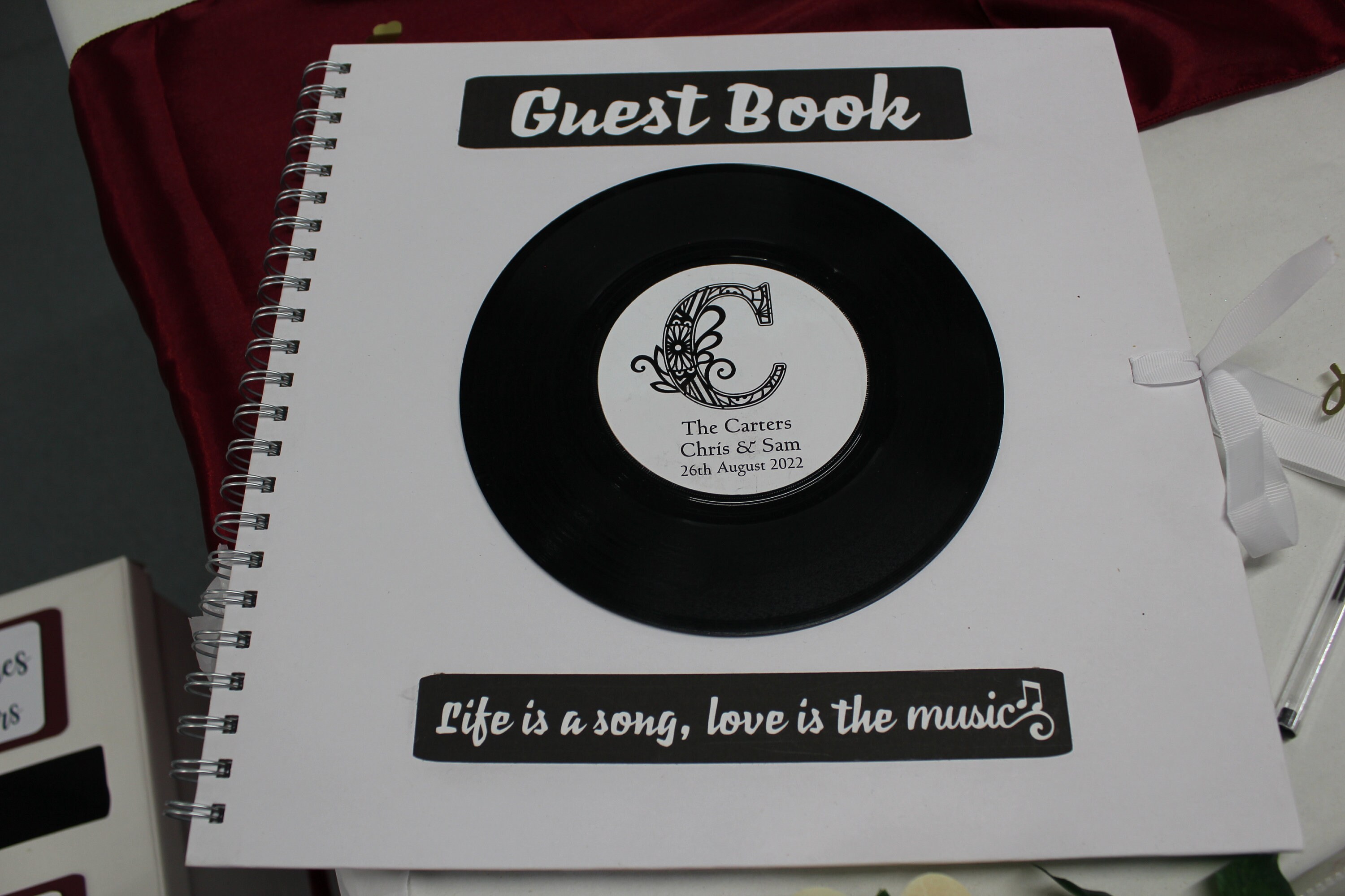 Retro Vinyl Record Personalised Wedding Guest Book and Sign - Etsy