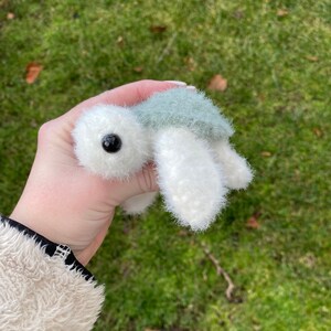 Baby Fuzzy Turtle Crochet Plushie Made to Order - Etsy