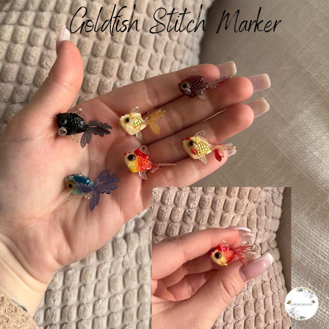 Custom Goldfish Stitch Marker Crocheting/knitting Lobster Clasp Multiple Colors - Etsy