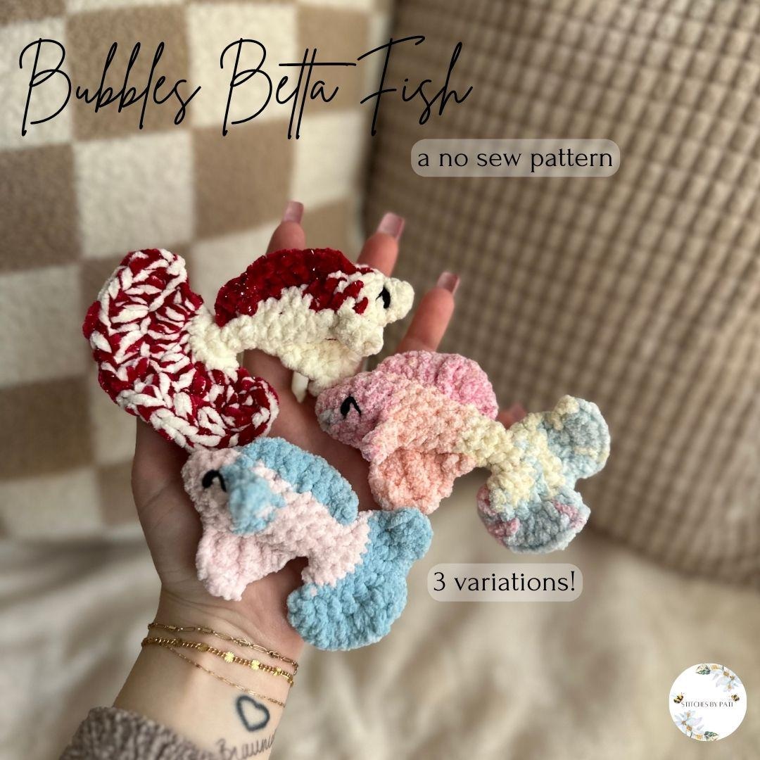 Bubbles Betta Fish - 3 Modifications - Betta Fish Crochet Pattern - No ...