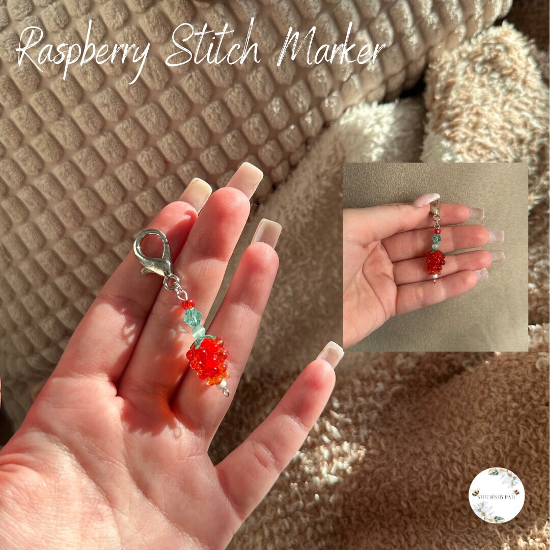 Glass Raspberry Stitch Marker Crochet & Knitting Stitch Marker Lobster ...