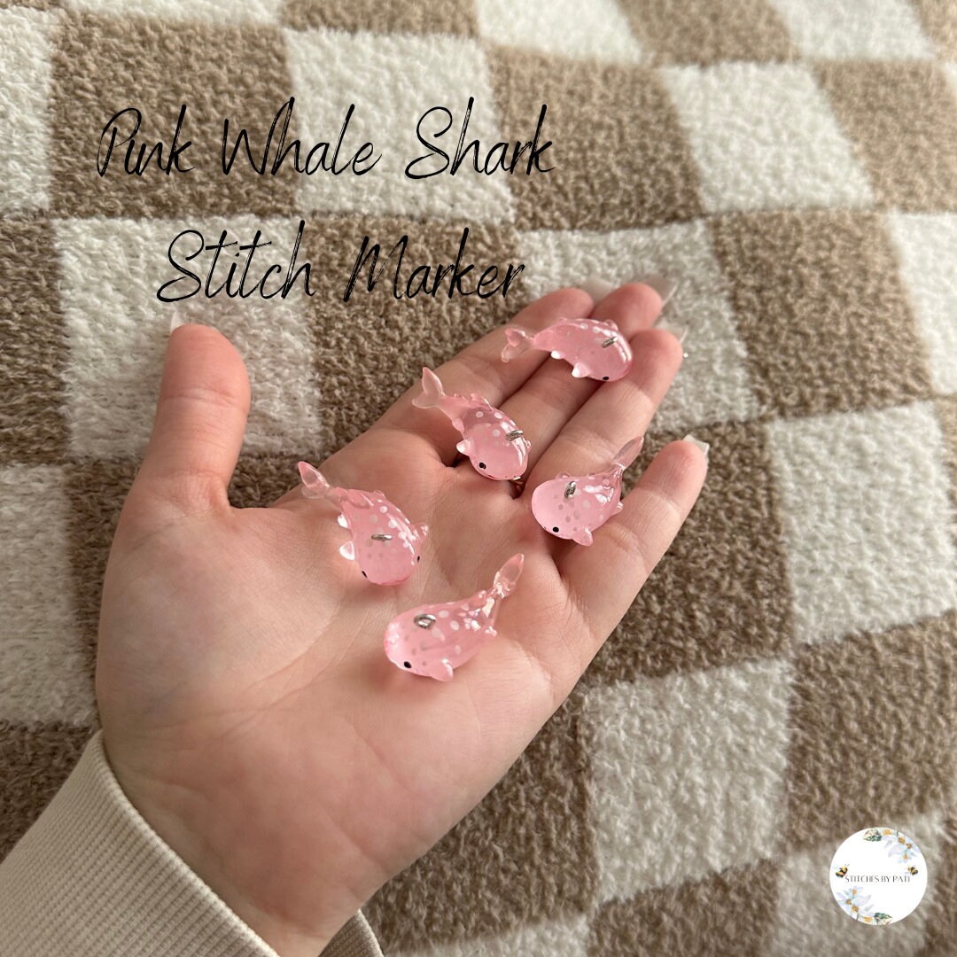 Custom Pink Whale Shark Stitch Marker - Lobster Clasp - Multiple Colors ...