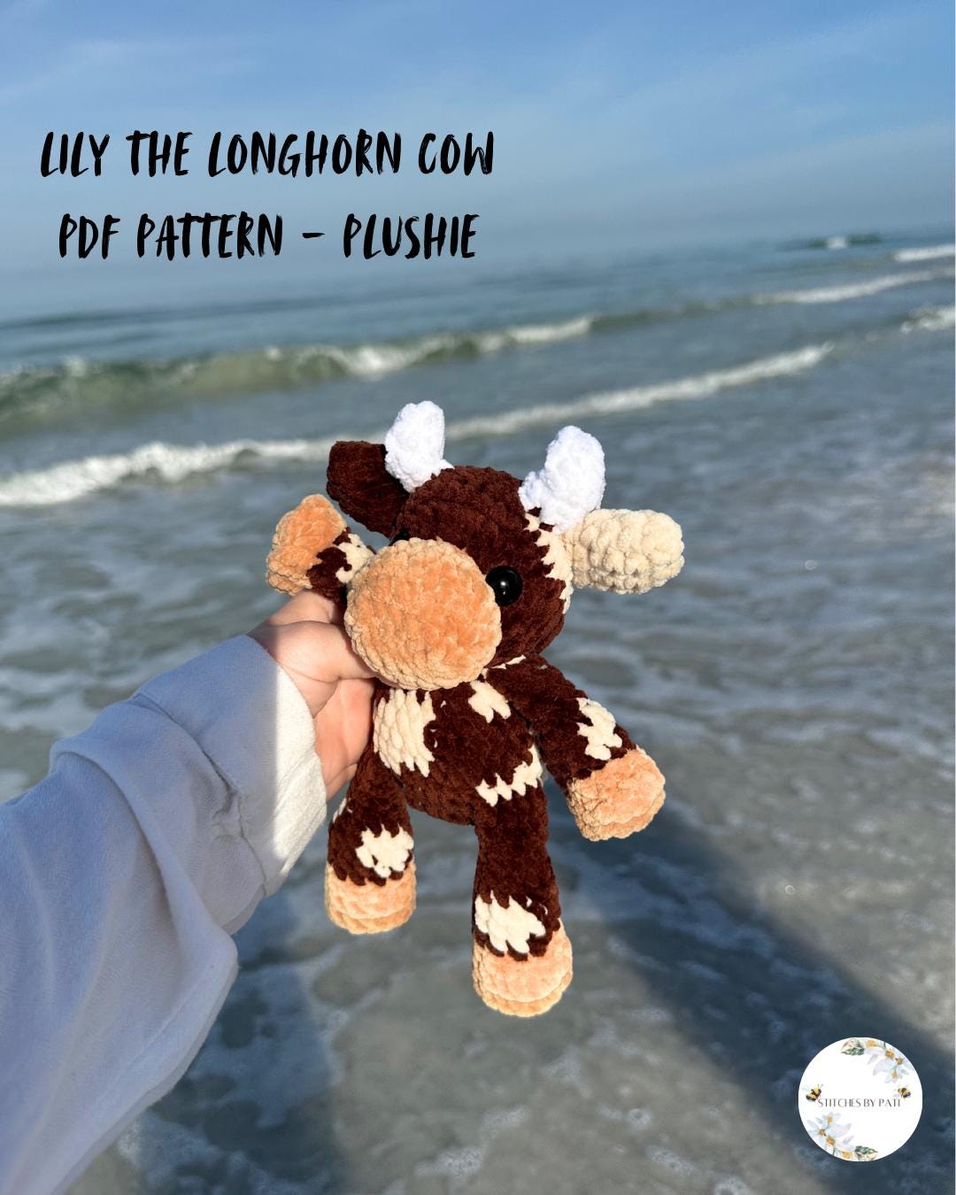 Lily the Longhorn Cow Plushie Pattern - Longhorn Cow Crochet Pattern ...