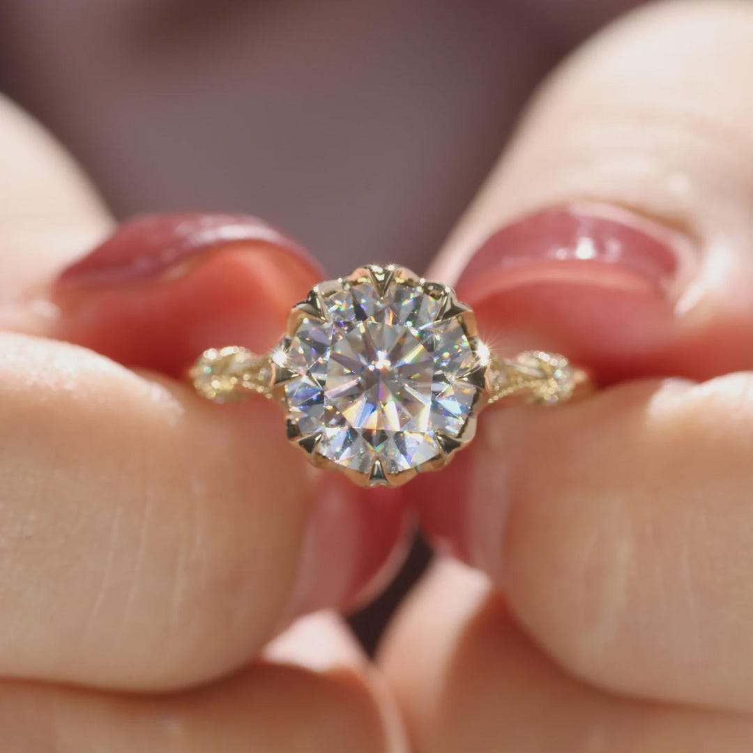 Vintage-inspired Engagement Ring – Cathedral Filigree Art Deco ...