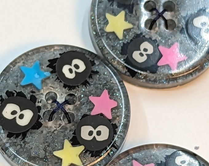 25mm Buttons Handmade Resin Dust Sprites 3 Pack From Bobbie's Buttonry ...