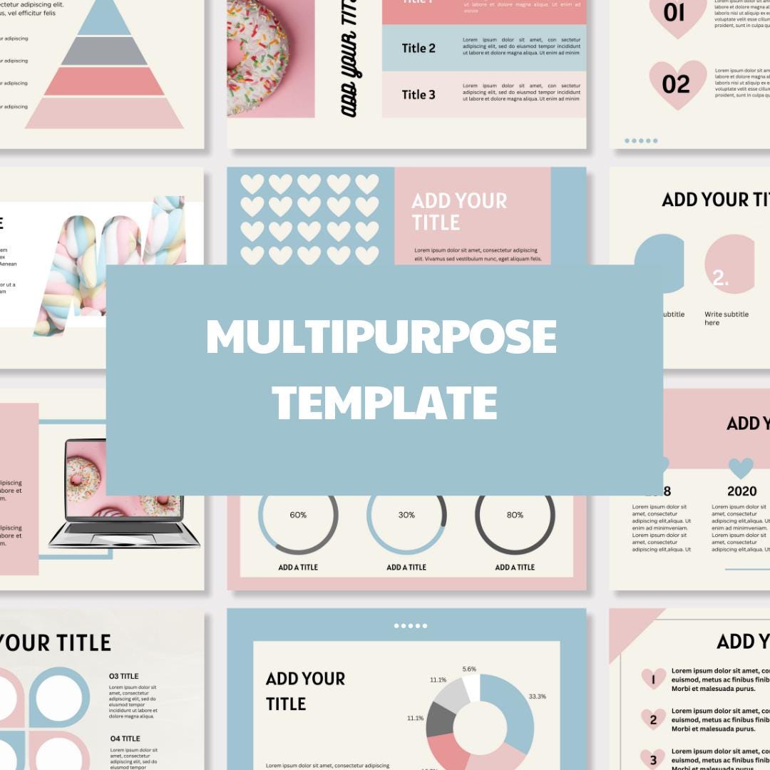 Pastel Pink & Blue Minimalist Powerpoint Template – Editable ...