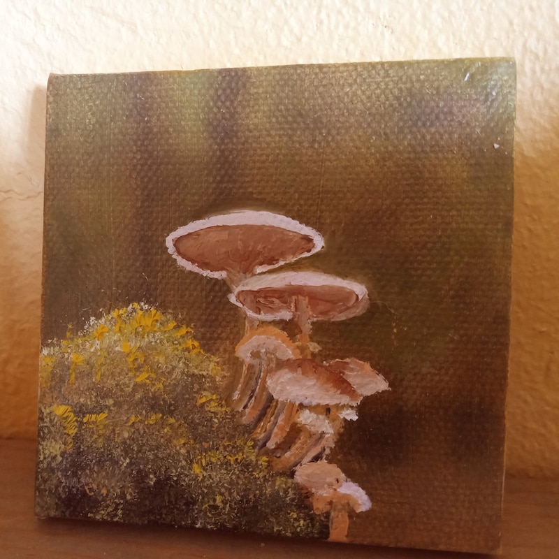 Mushroom Oil Painting - Etsy