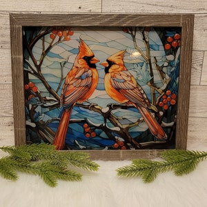 Cardinal Light up Shadow Box, Holiday Decor, Winter Scene, Bird Lover ...