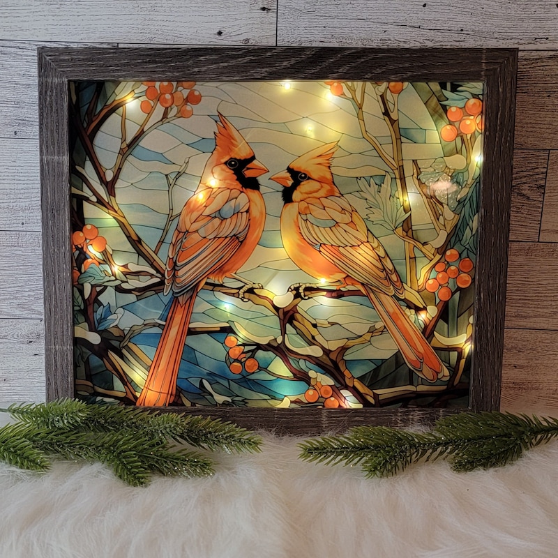 Cardinal Shadow Box - Etsy