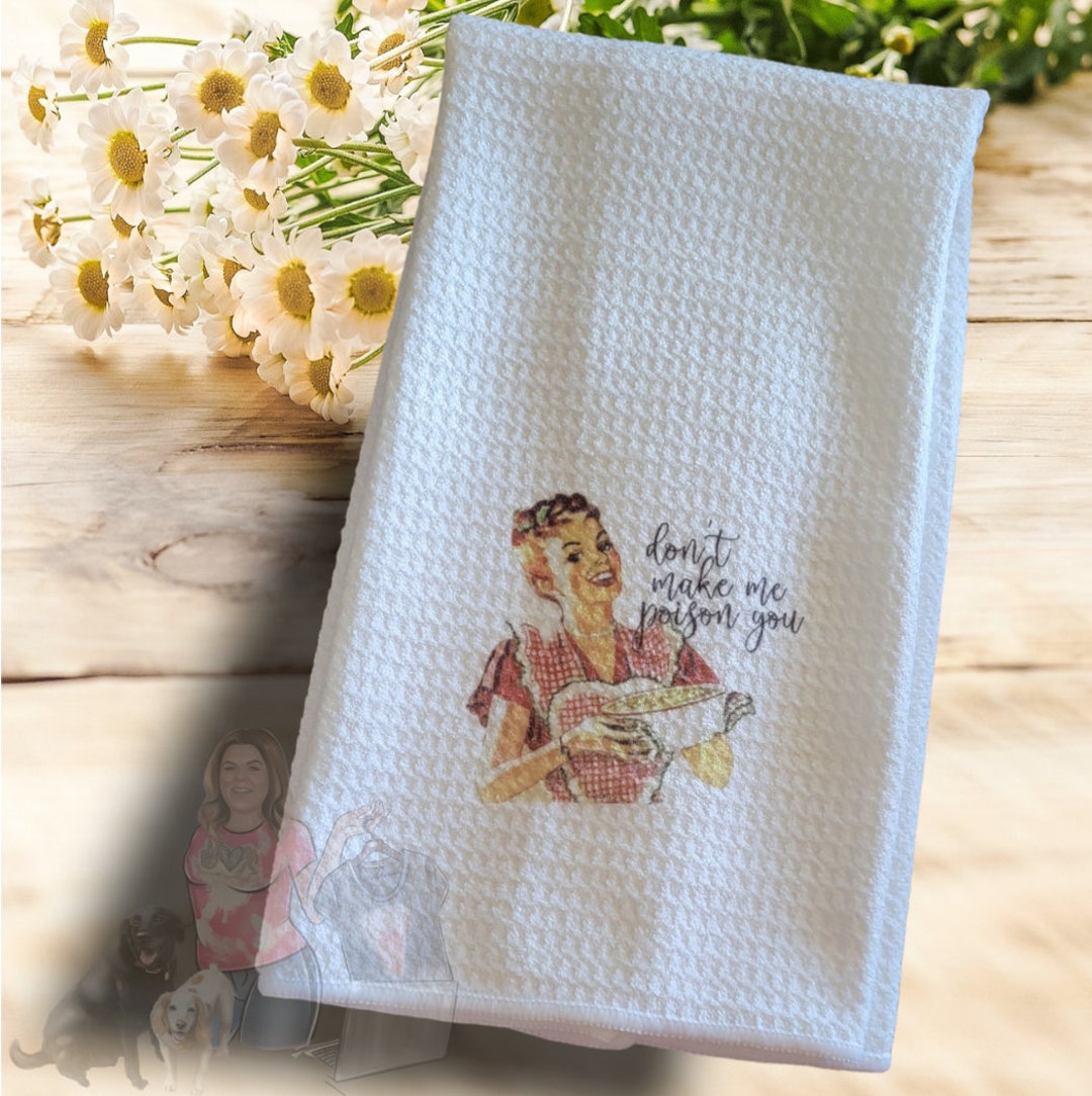 Don't Make Me Poison You, Microfiber Waffle Weave Towel, Tea Towel ...