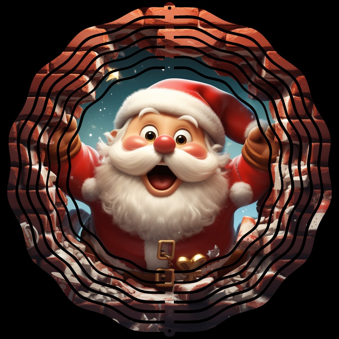 Santa Wind Spinner, Yard Decor, Gift Idea, Outdoor, Christmas Decor ...