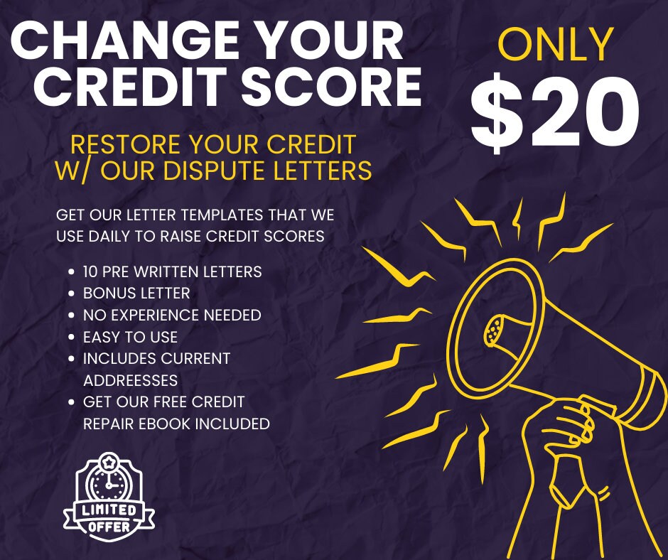 Credit Restoration Letter Bundle - Etsy