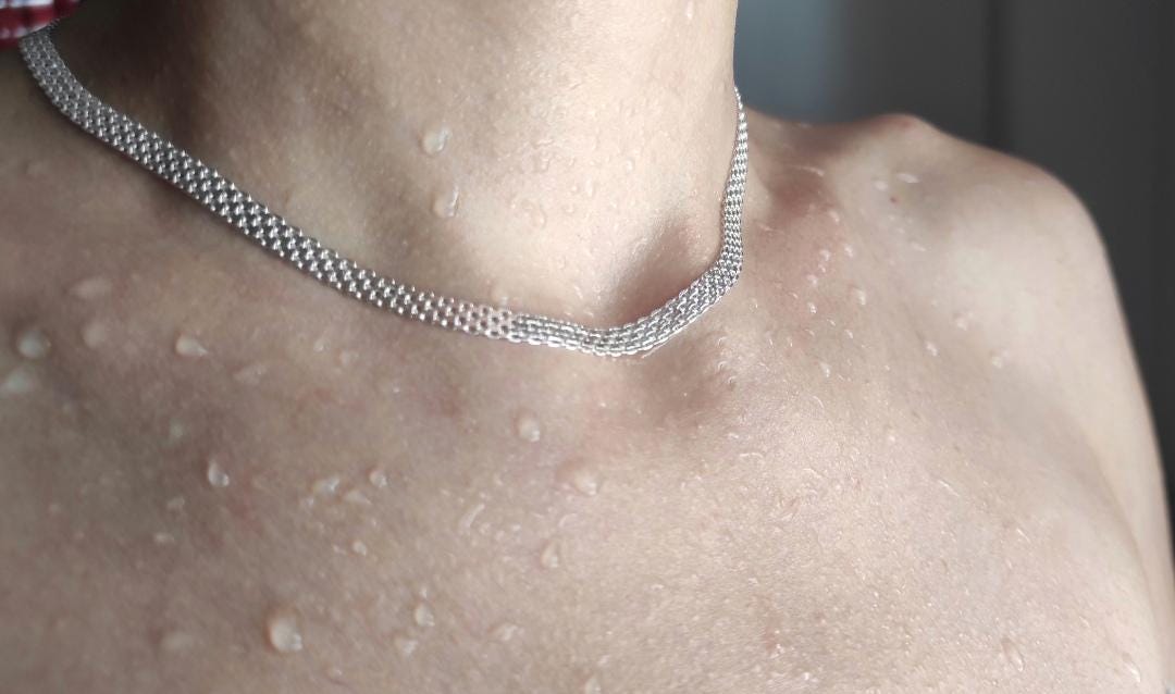 Sterling Silver Mesh Chain Choker – Handmade Layering Necklace - Etsy
