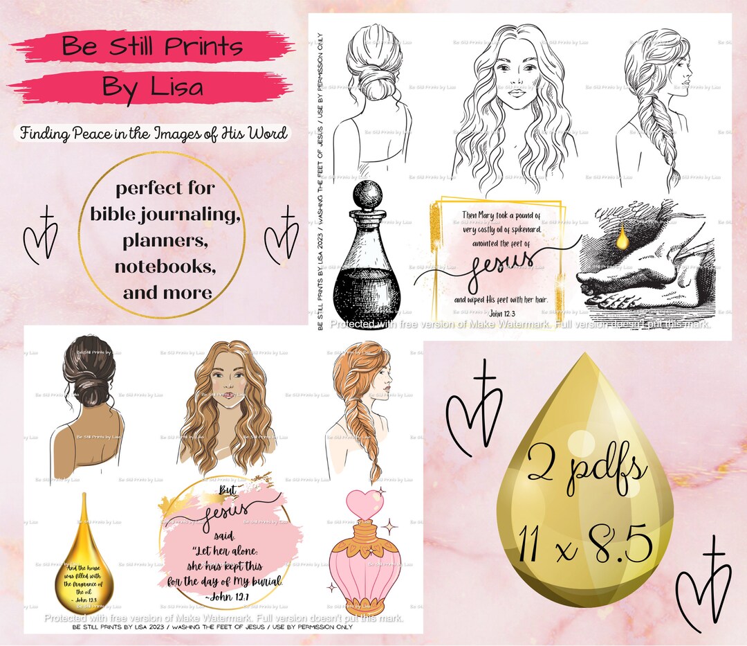 Be Still Prints- " Washing the Feet of Jesus" Art Printable, Instant ...