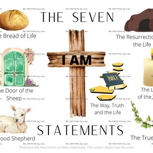 Be Still Prints- "the Seven I AM Statements" Art Printable- Instant ...