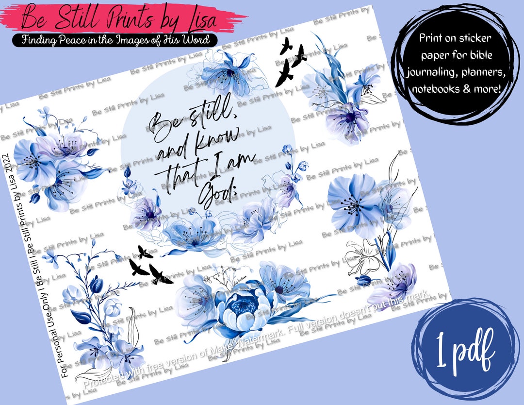Be Still Prints- "be Still" Art Printable, Instant Download, Faith Art ...