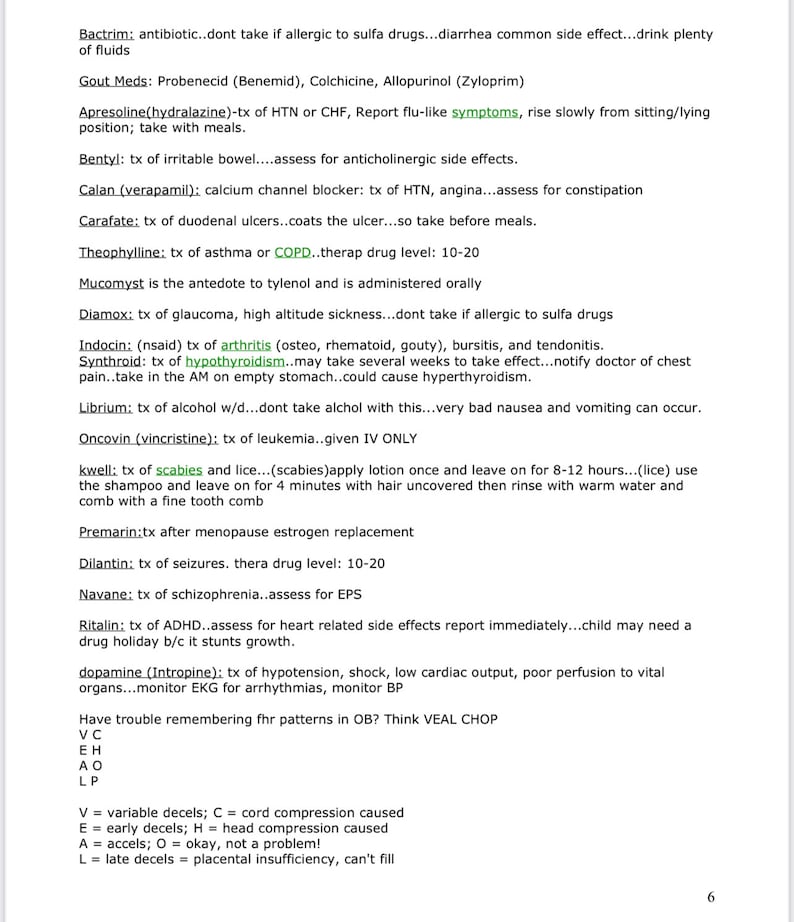 QUICK NCLEX REVIEW - Etsy