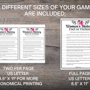 Women's History Month Fact or Fiction Game, Women's History Month ...