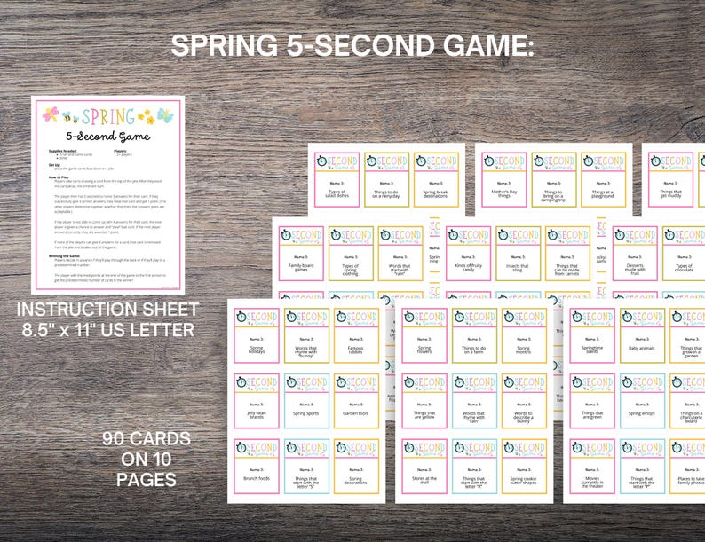 Spring Games SUPER Bundle: Party Bundle, Pictionary, 5-second Game and ...