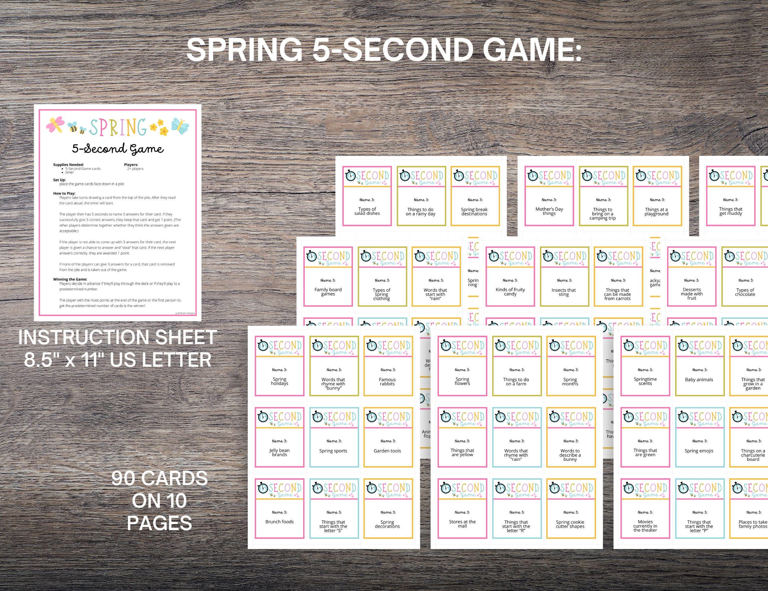 Spring Games SUPER Bundle: Party Bundle, Pictionary, 5-second Game and ...