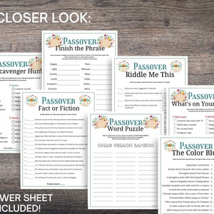Passover Games MEGA BUNDLE: Seder Dinner Activities (printables) - Etsy