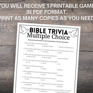 Bible Trivia Game: Fun Christian Quiz (digital Download) - Etsy