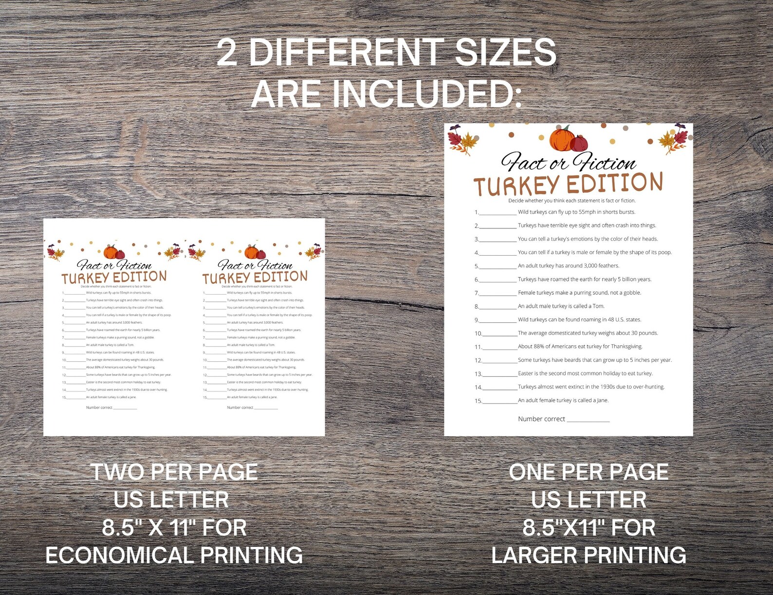 Thanksgiving TRIVIA BUNDLE Thanksgiving Party Games for - Etsy
