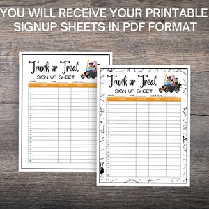 Trunk or Treat Sign up Sheet: Halloween Volunteer Form (digital ...