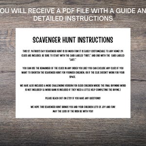 St. Patrick's Day Scavenger Hunt: 24 Clue Treasure Hunt for Kids ...