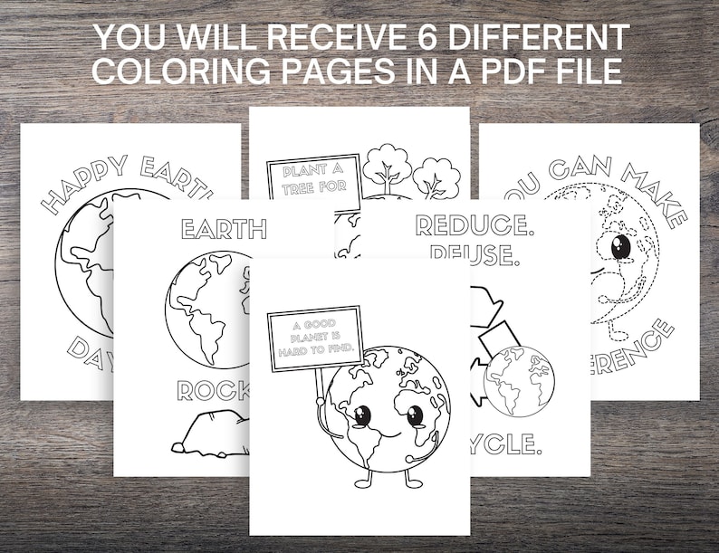 Earth Day Coloring Pages and Activity Pages for Kids - Etsy