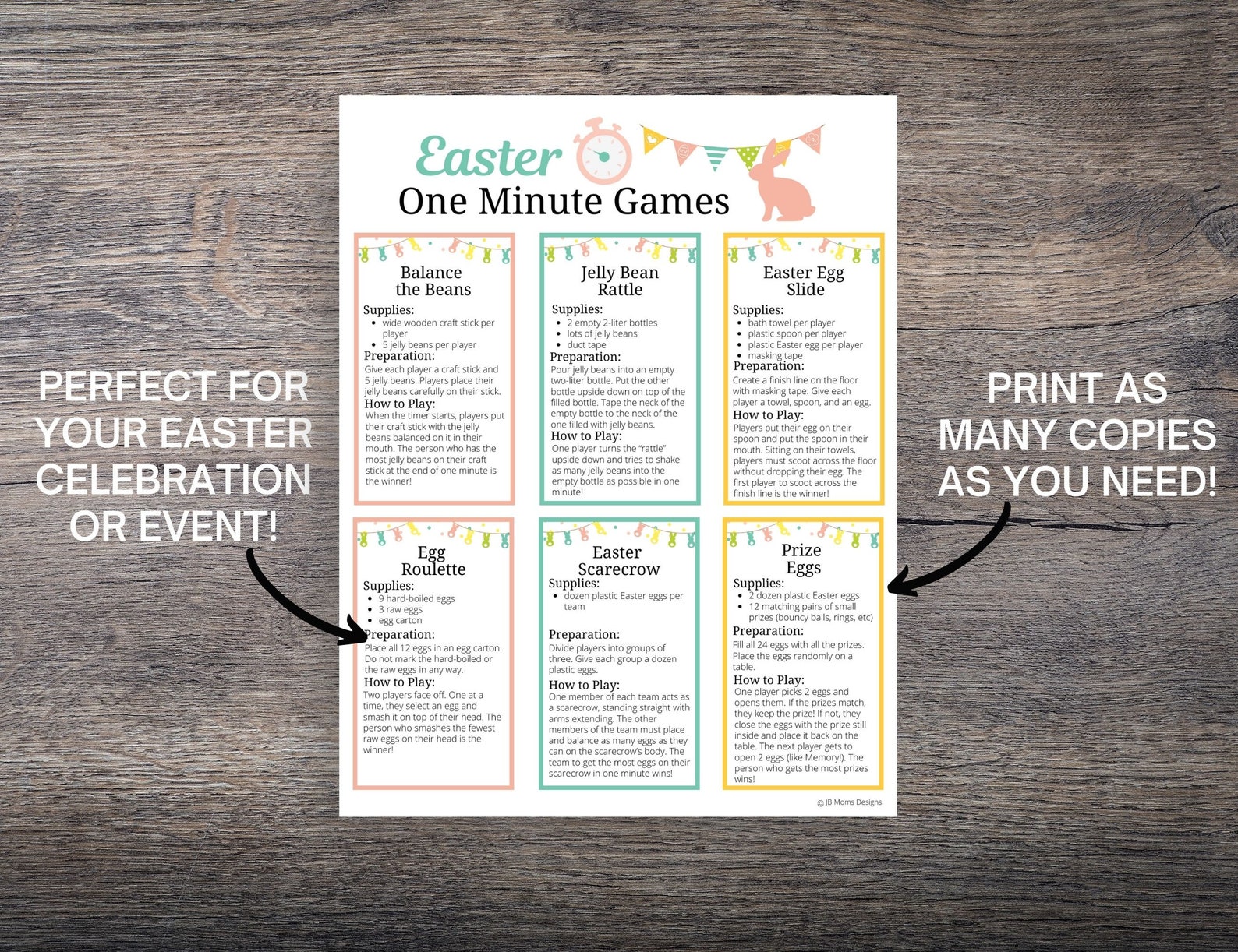 Easter One Minute Games Bundle, Easter Minute to Win Games, Fun Easter ...