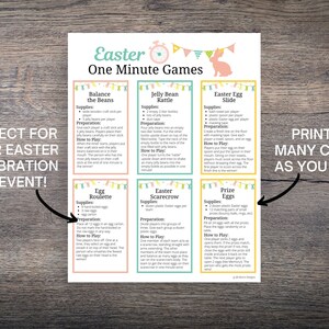 Easter One Minute Games Bundle, Easter Minute to Win Games, Fun Easter ...