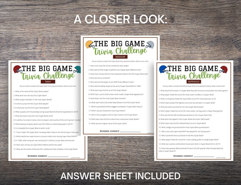 Football Party Games MEGA BUNDLE Football Sunday Super Bowl - Etsy