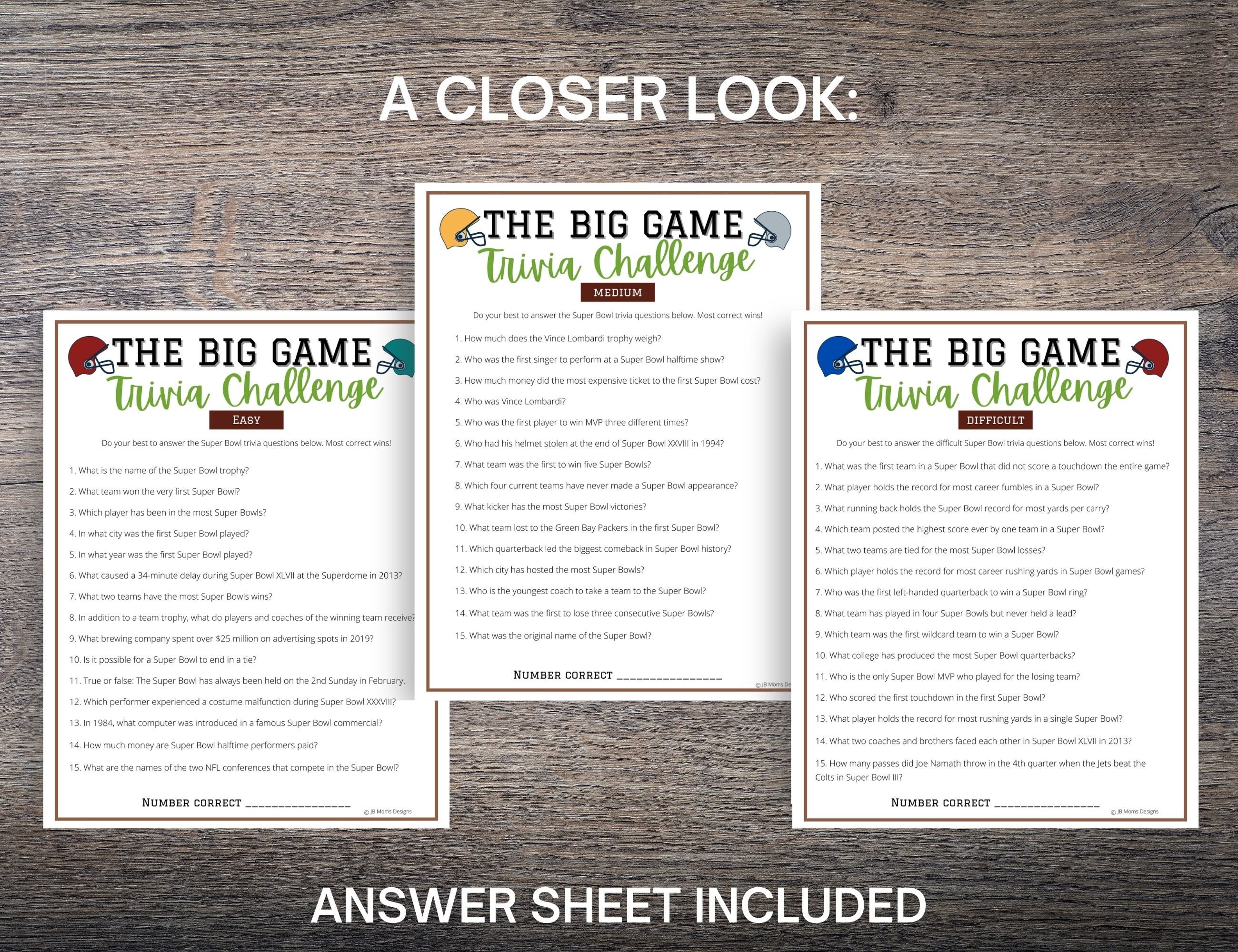 Football Party Games MEGA BUNDLE Football Sunday Super Bowl - Etsy