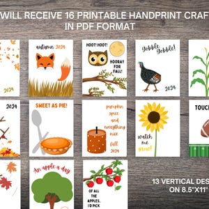 Fall Handprint Craft Templates: Preschool Autumn Crafts (digital ...