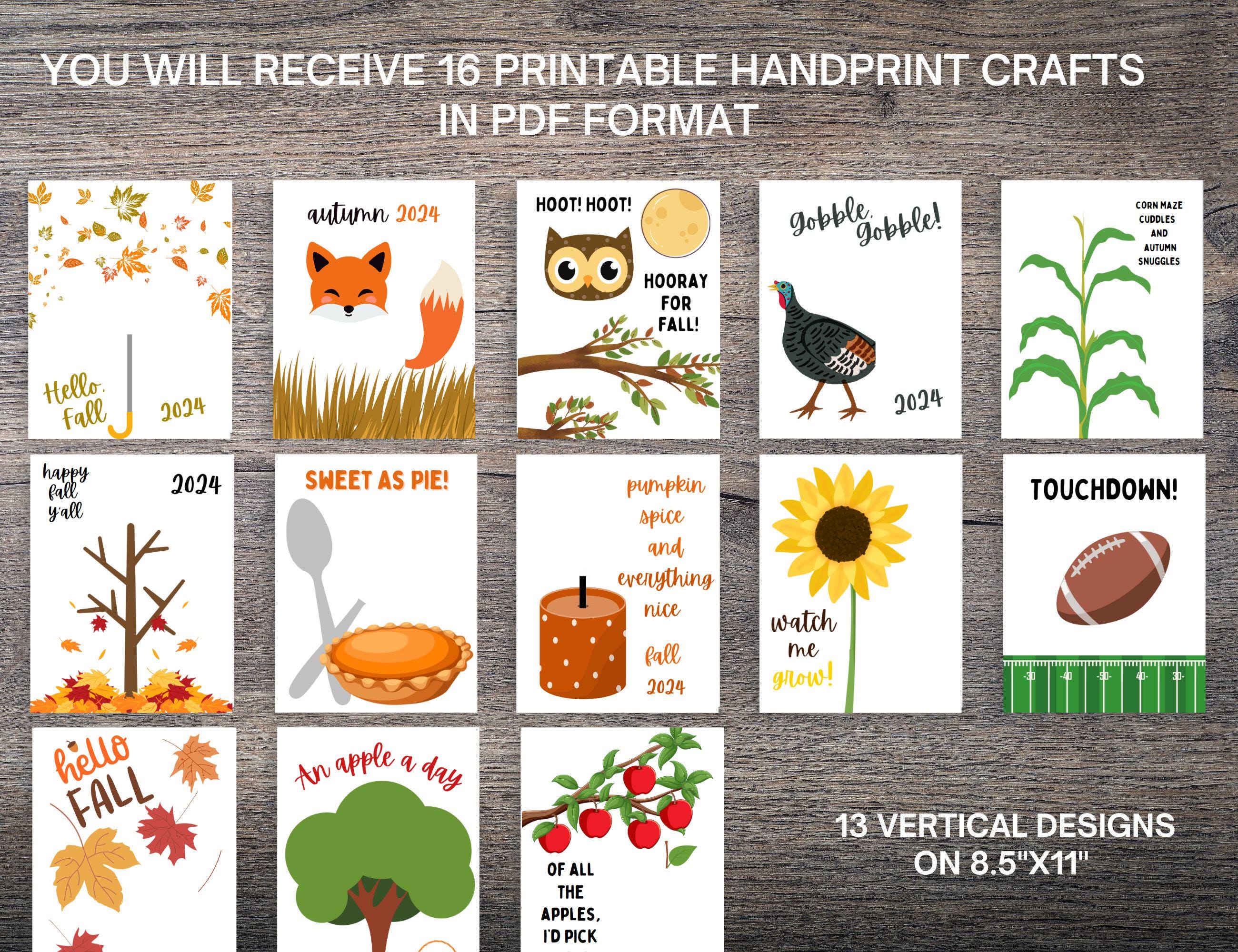 Fall Handprint Craft Templates: Preschool Autumn Crafts (digital ...
